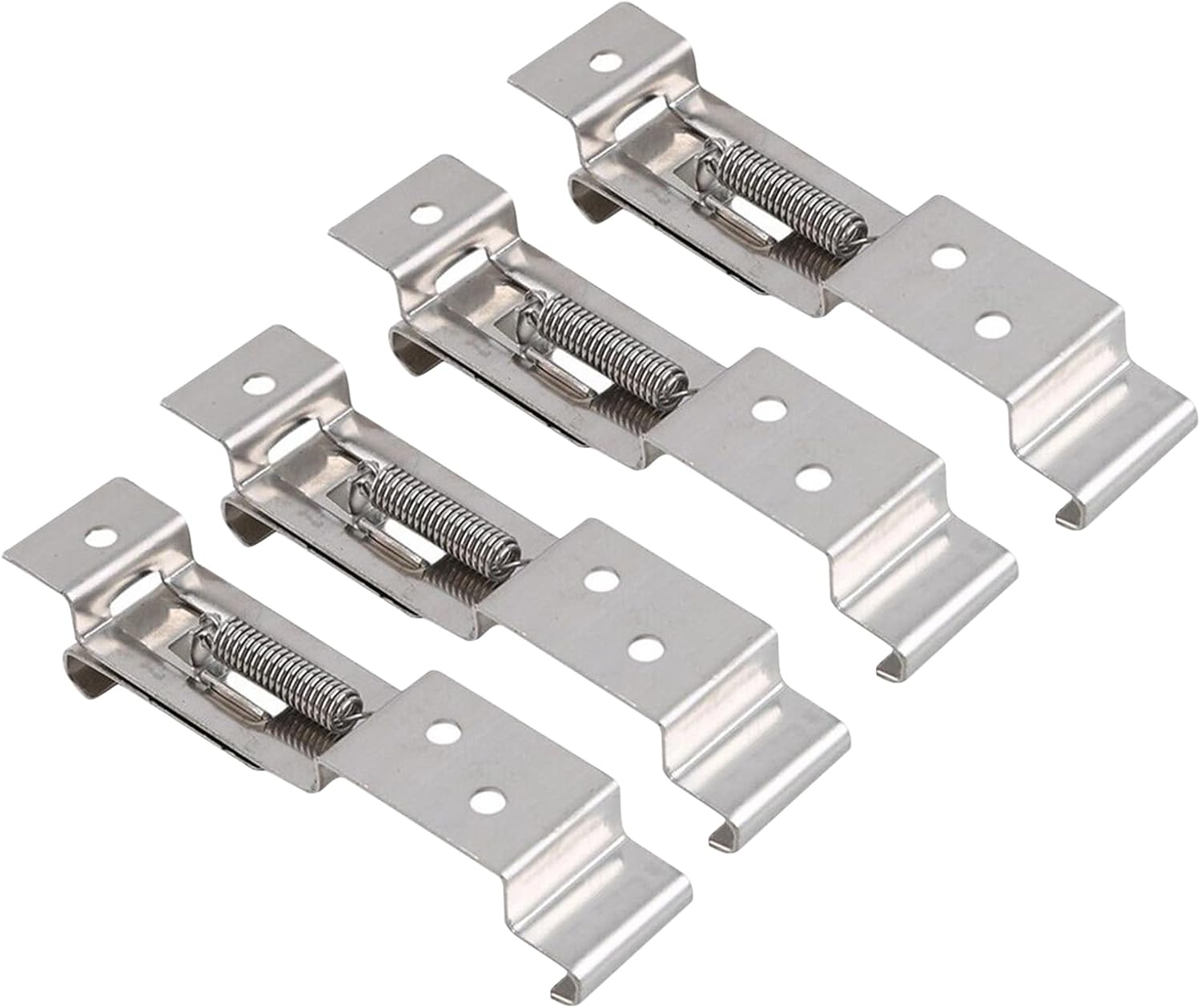Stainless Spring Loaded Steel Number Plate Brackets - 4 Pack