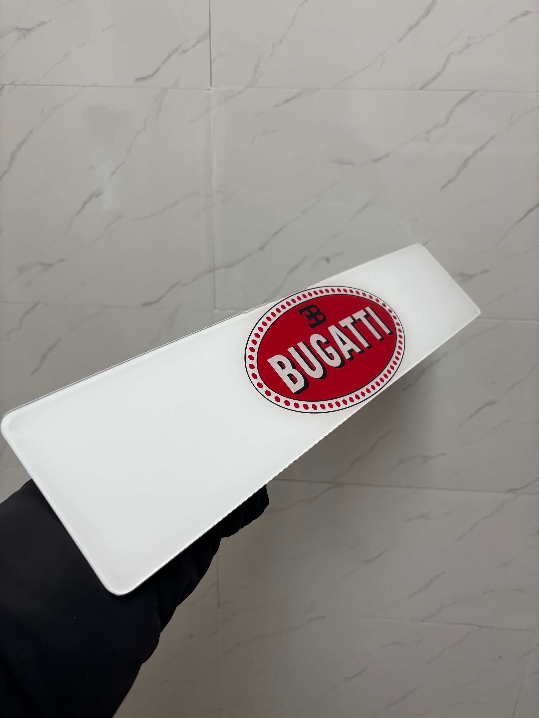 2D Printed Bugatti-Inspired Show Plate | Car Display Plate